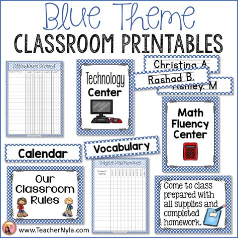 Blue Classroom Theme Decor Ideas Nylas Crafty Teaching