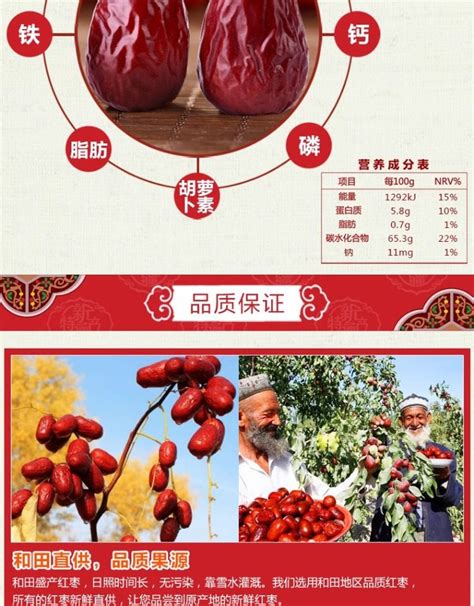 新疆红枣和田大枣大红枣干一级骏枣特产干果零食枣子片 阿里巴巴