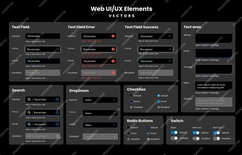 Premium Vector Web Design Ui Elements Ui Ux Design Elements For Web