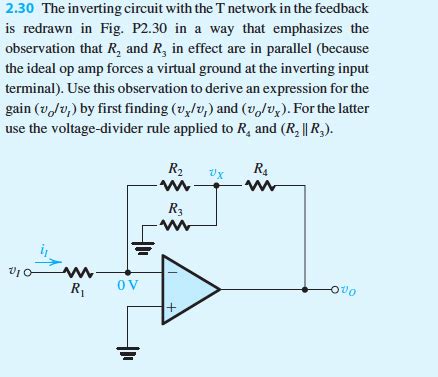 Solved The Inverting Circuit With The T Network In The Chegg Com