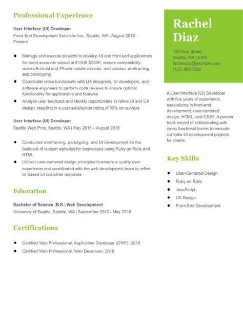 User Interface Ui Developer Mid Career Pdf