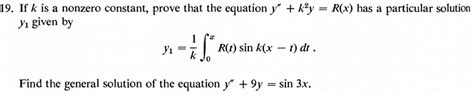 Solved If K Is A Nonzero Constant Prove That The Equation Chegg