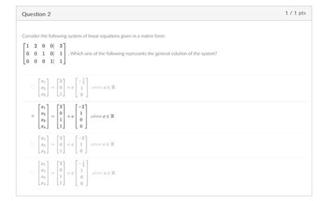 Solved Consider The Following System Of Linear Equations Chegg