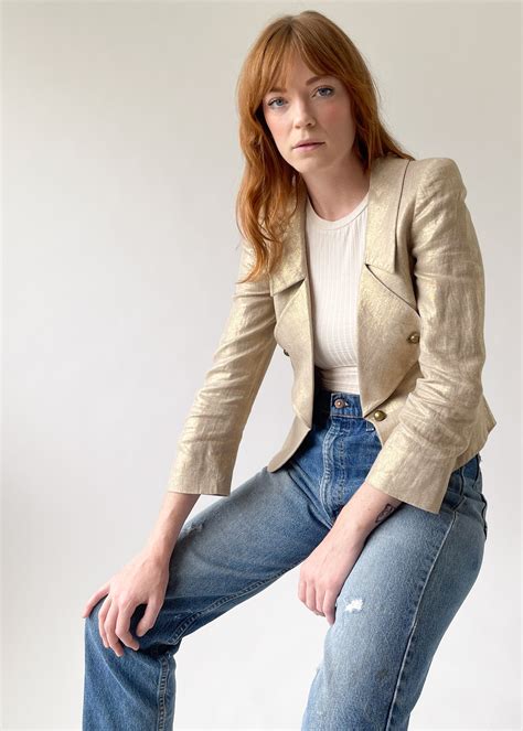 Vintage Alexander Mcqueen Gold Military Style Jacket Raleigh Vintage