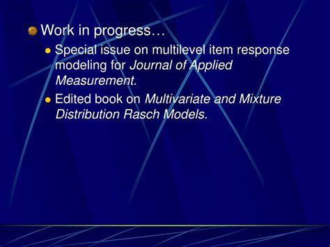 Ppt Link Between Multilevel Modeling And Item Response Modeling Multilevel Measurement