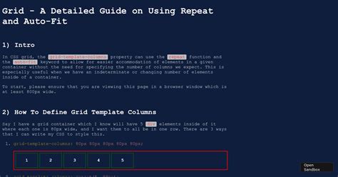 Css Grid Repeat Autofit Guide Codesandbox