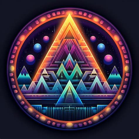 Premium Ai Image Radiant Unity Luminous Logo Of Sacred Geometry For The Galactic Federation