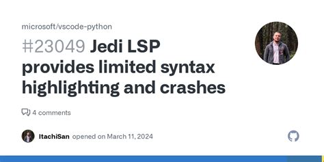 Jedi Lsp Provides Limited Syntax Highlighting And Crashes · Issue