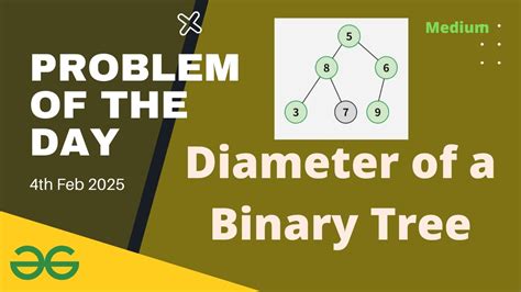 Diameter Of A Binary Tree Gfg Potd Today Geeksforgeeks Potd 4th