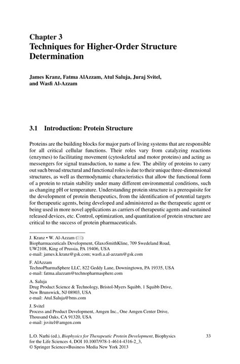 Pdf Techniques For Higher Order Structure Determination