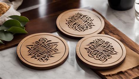 Personalized Calligraphy Coasters Unique Home Detail