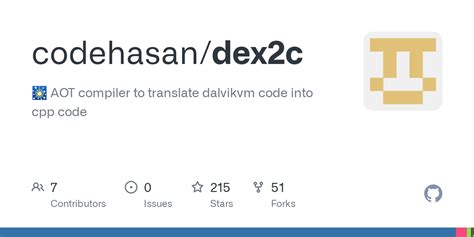 Github Codehasandex2c 🎇 Aot Compiler To Translate Dalvikvm Code Into Cpp Code