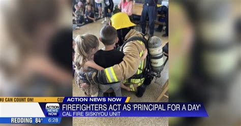 Cal Fire Visits Mount Shasta Elementary As Principal For A Day Video