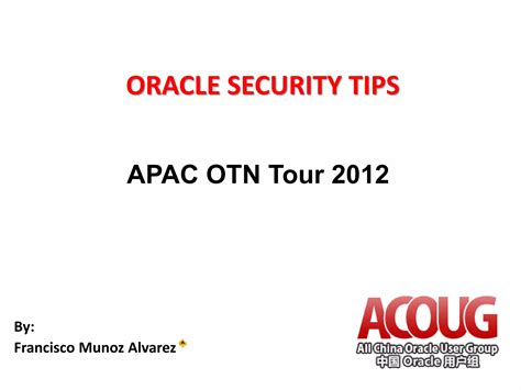 Oracle Security Presentation Pdf Operating Systems Computer