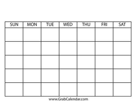 Blank Calender Template Artofit