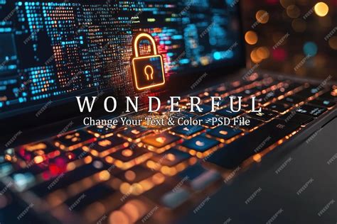 A Glowing Padlock Icon Hovers Over A Laptop Keyboard Symbolizing Cybersecurity And Data