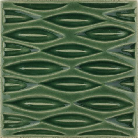 Maugersbury Lattice Relief Tile Forest Green Tiles Of Stow