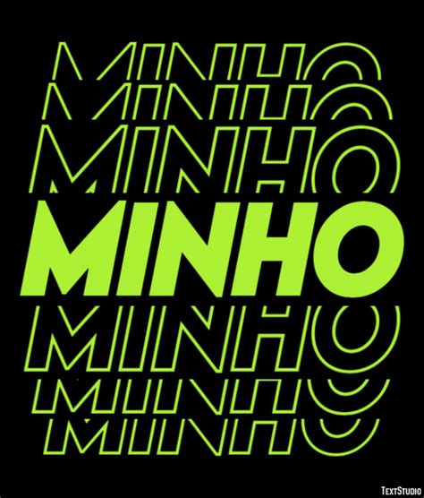 Minho Efeito De Texto E Desenho De Logotipo Nome