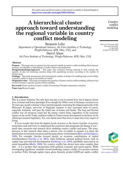 Pdf A Hierarchical Cluster Approach Toward Understanding The Regional Variable In Country