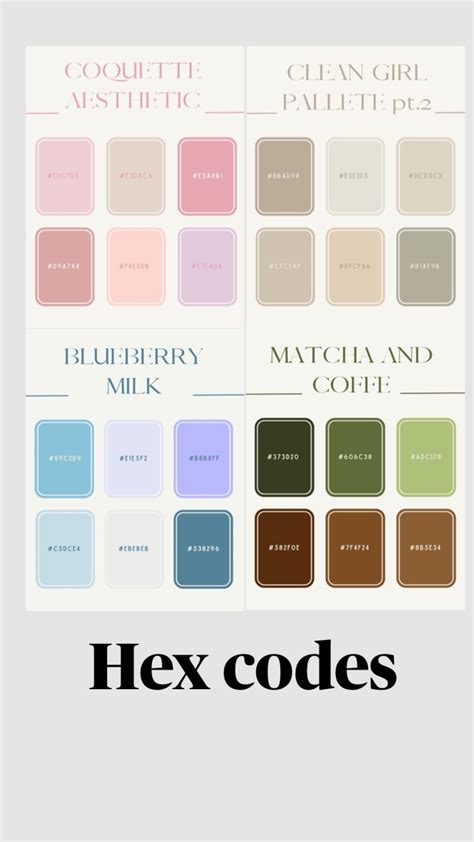 Hexcodes Colors Popular Color Coding Notes Pantone Colour Palettes Color Coding