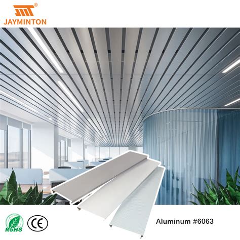 Aluminum White Cladding C Shape Strip Baffle Linear False Ceiling Panel