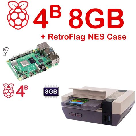 Raspberry Pi Model B With RetroFlag NES Pi Case Bundles