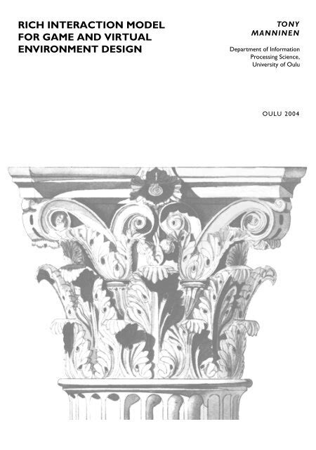 Rich Interaction Model For Game And Virtual Environment Oulun