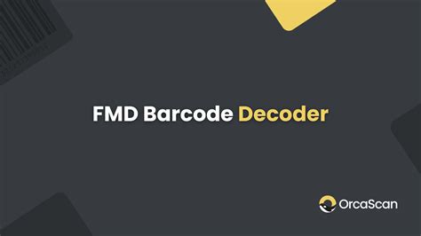 Fmd Barcode Decoder