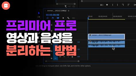 영상이랑 음성을 어떻게 분리하나요 방법과 단축키까지 프리미어 프로 강의 Youtube