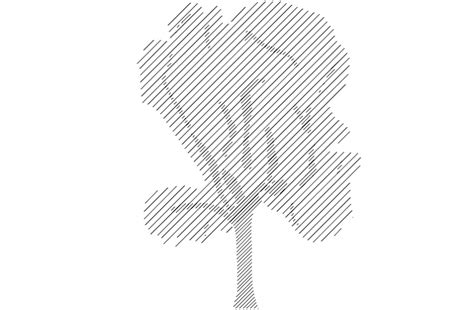 Simple Tree Figure Elevation Block Drawing Details Dwg File