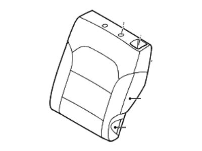89360q4010b2a Genuine Kia Rear Seat Back Covering Left Hand