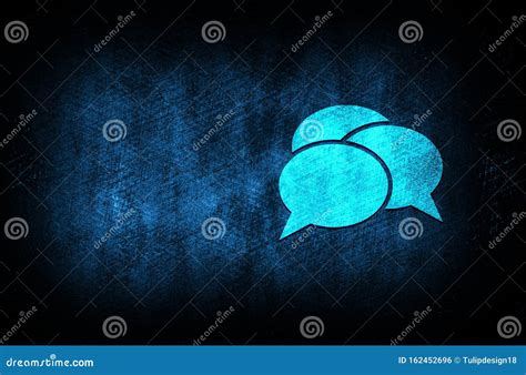 Conversation Icon Abstract Blue Background Illustration Digital Texture Design Concept Royalty