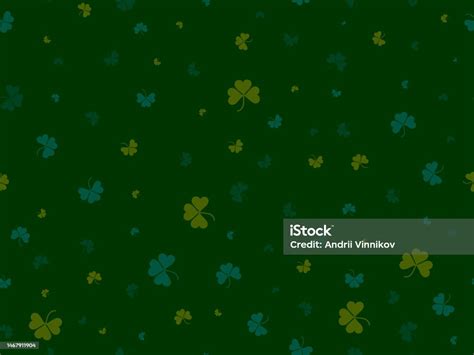 클로버는 매끄러운 패턴을 남깁니다 성 패트릭의 날에 대한 축제 배경입니다 녹색 클로버는 행운을 빕니다 인사말 카드 포장지 판촉 자료의 배경 벡터 그림 3월에 대한 스톡 벡터