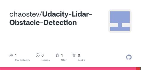 GitHub Chaostev Udacity Lidar Obstacle Detection