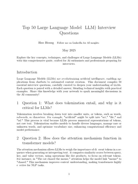 Llm Interview Pdf