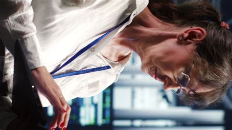 Vertical Data Center With Ai Server Rigs Stock Footage Video Of Storage Hosting 286997938