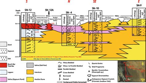 Cross Section Correlating Push Cores Sn 12 Sn 4 Sn 10 And Sn 9 Download Scientific Diagram