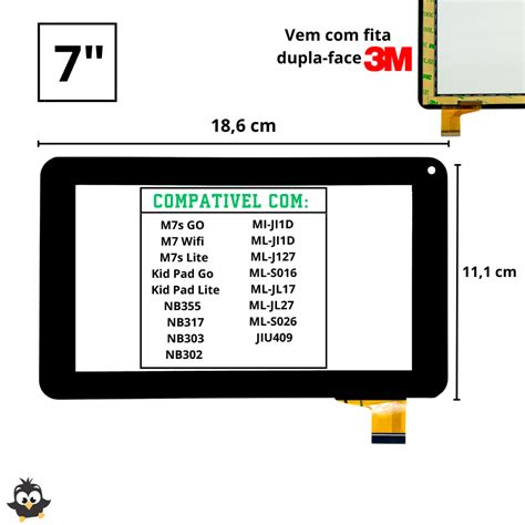 Tela Touch Vidro Tablet Multilaser M7s Plus Shopee Brasil