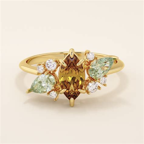 Marquise Zultanite Engagement Ring 14k Gold Unique Jewelry Brennmore