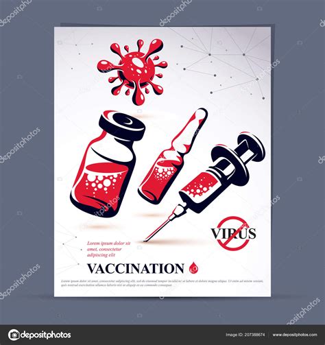 Planned Immunization Flyer Template Vector Illustration Disposable