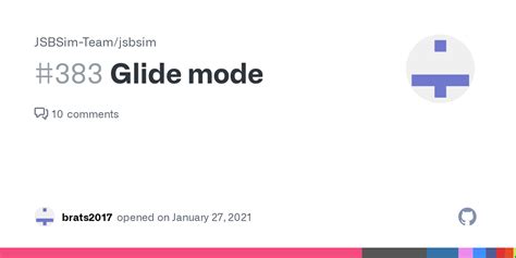 Glide Mode · Issue 383 · Jsbsim Teamjsbsim · Github