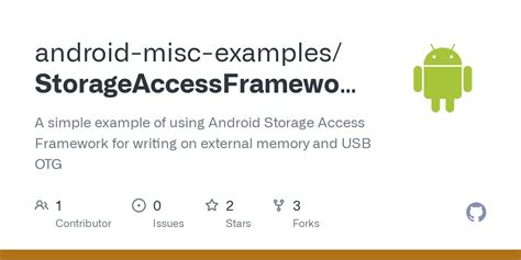 GitHub Android Misc Examples StorageAccessFrameworkExample A Simple Example Of Using Android