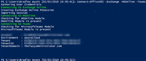powershell function to connect to all office 365 services with support