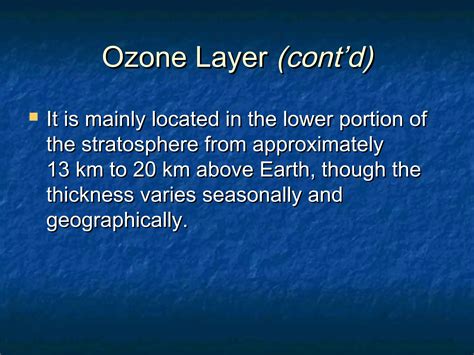 Ozone Layer Ppt