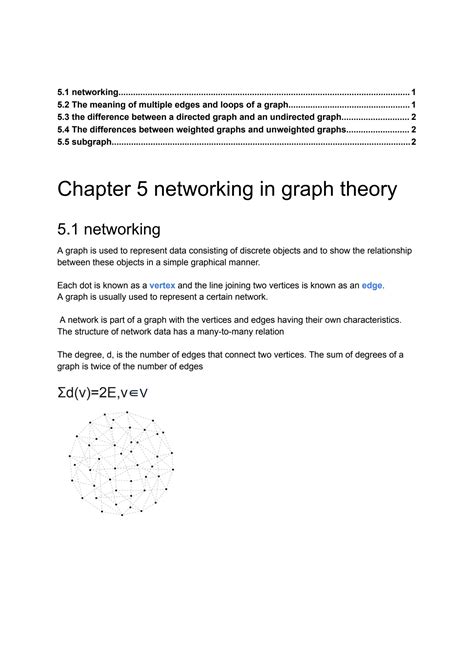 SOLUTION Chapter Networking In Graph Theory Studypool