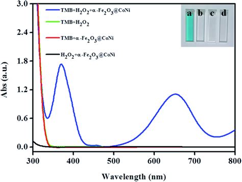 Typical Absorption Spectra Of The Different Solutions A Tmb