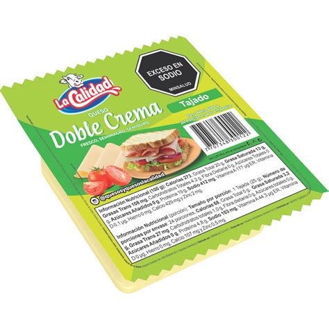Queso Doble Crema Tajado La Calidad X 600 G Quesos Y Quesos La