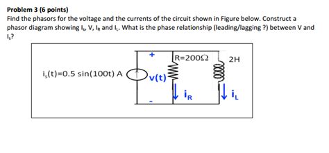 Solved Find The Phasors For The Voltage And The Currents Of Chegg Com