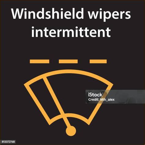 유리앞유리와이 퍼 간헐 아이콘 벡터 일러스트 레이 션 Dtc 코드 Obd 오류 자동차 ड 기호 계기판 차량 부분에 대한 스톡 벡터 아트 및 기타 이미지 Istock