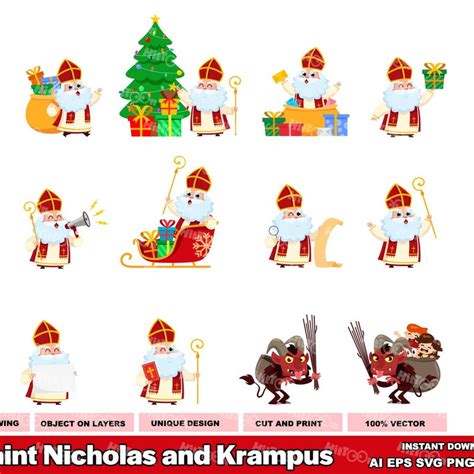 St Nicholas Clip Art Etsy